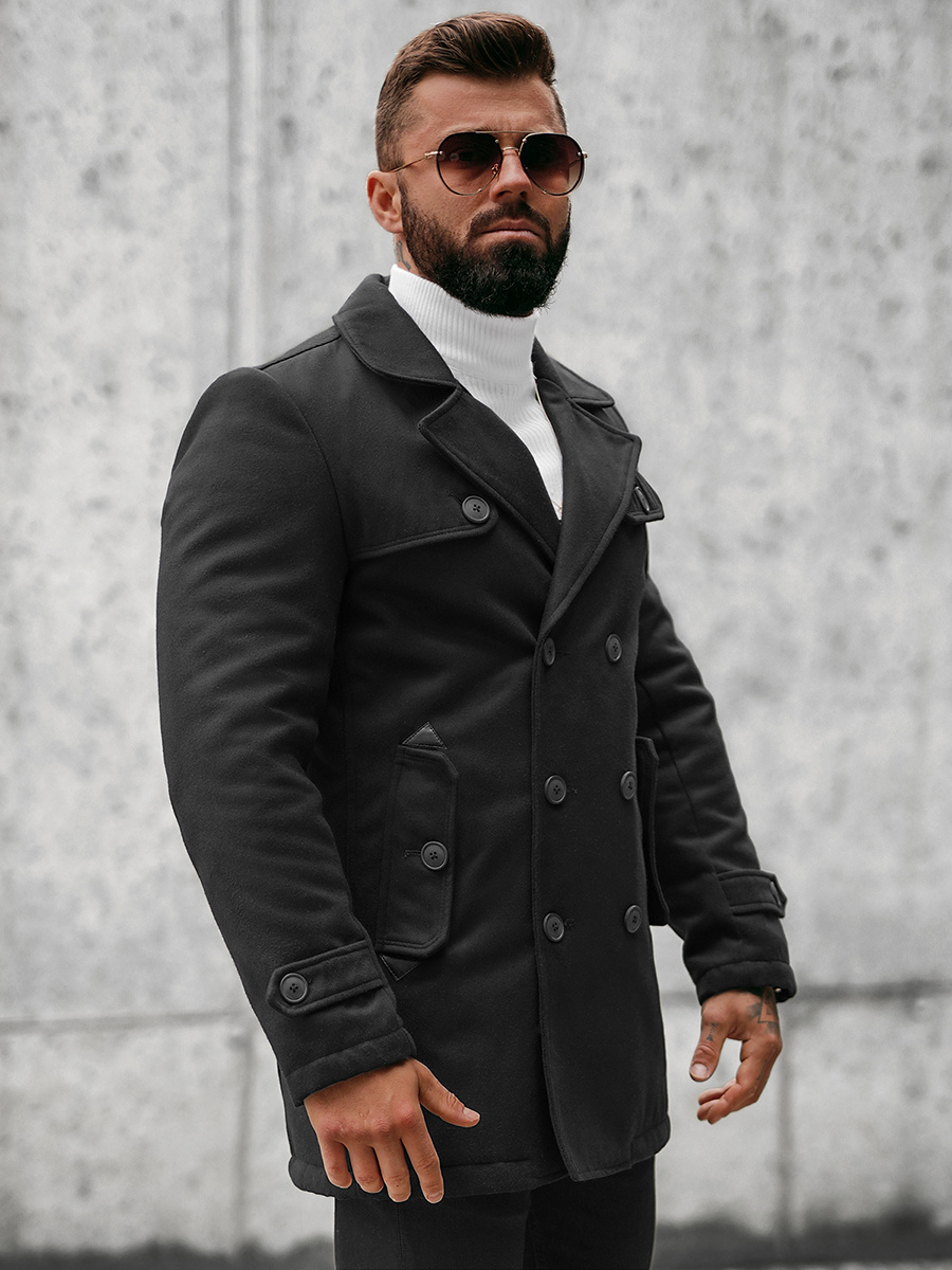 Muški kaput Crni OZONEE JS/79M3123Z | Ozonee.hr